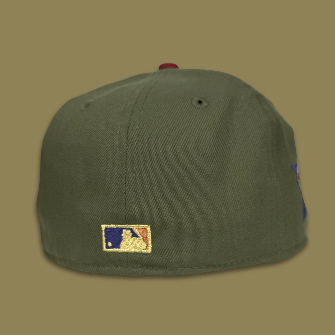 NEW ERA “93 TILL" OAKLAND A'S FITTED HAT (OLIVE/RED)f – So Fresh Clothing