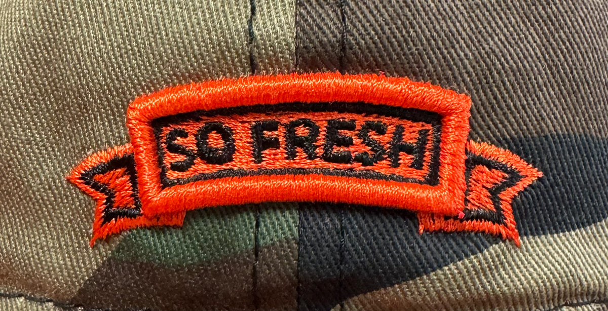 SFC X NMC "CAMO PANDA" NEW ERA FITTED HAT (WOODLAND CAMO/ORANGE) – So ...