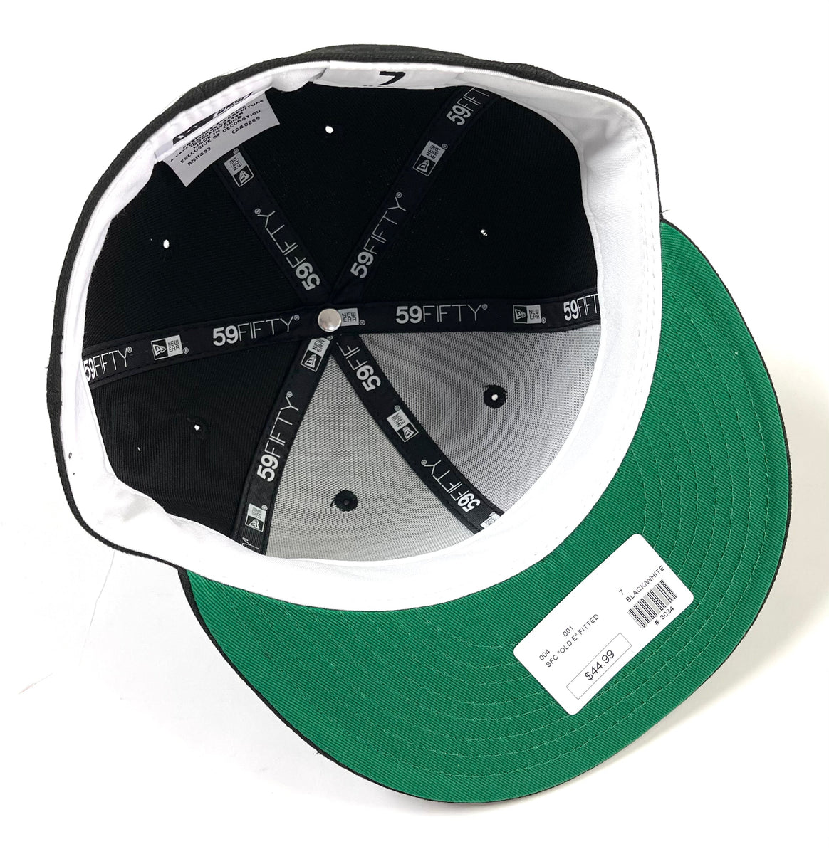SFC X NEW ERA "OLD E" FITTED HAT (BLACK/WHITE/GREEN UV) – So Fresh Clothing