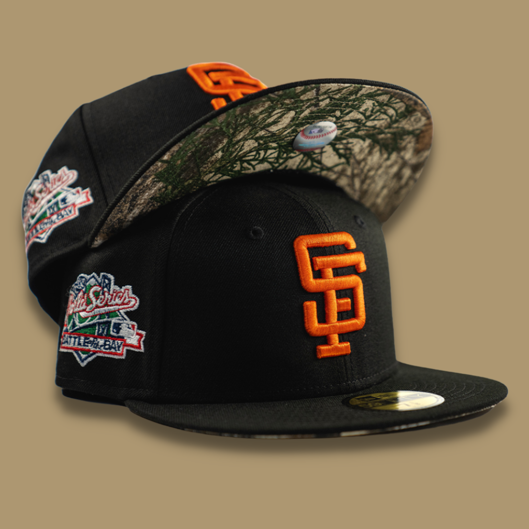 NEW ERA "REAL TREE UV" SAN FRANCISCO GIANTS FITTED HAT (BLACK/ORANGE ...
